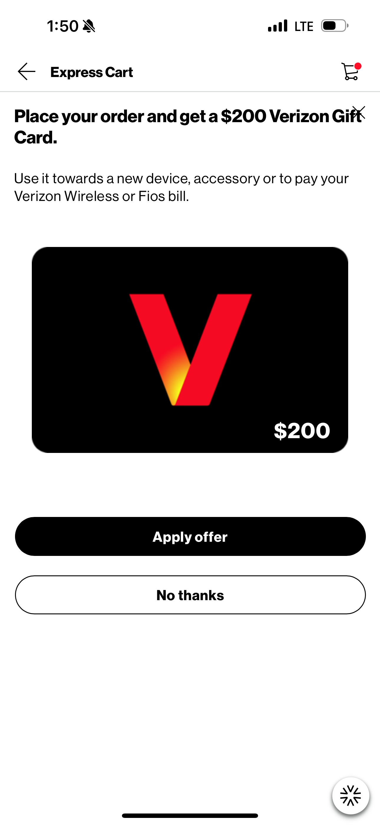 Correct answer: Community Forums - $200 Verizon gift card - Verizon Community